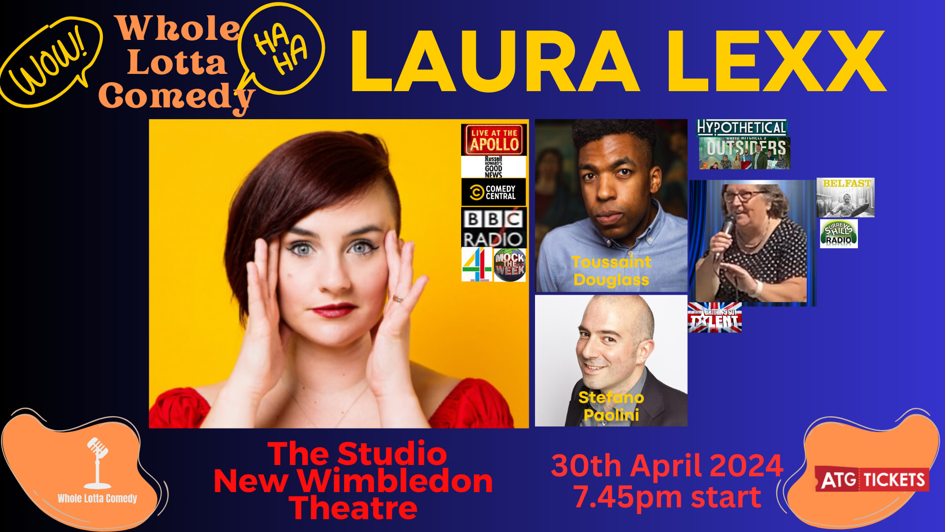 Comedy Nights with Whole Lotta Comedy - April 2024 Tickets | Studio at New Wimbledon Theatre in ...